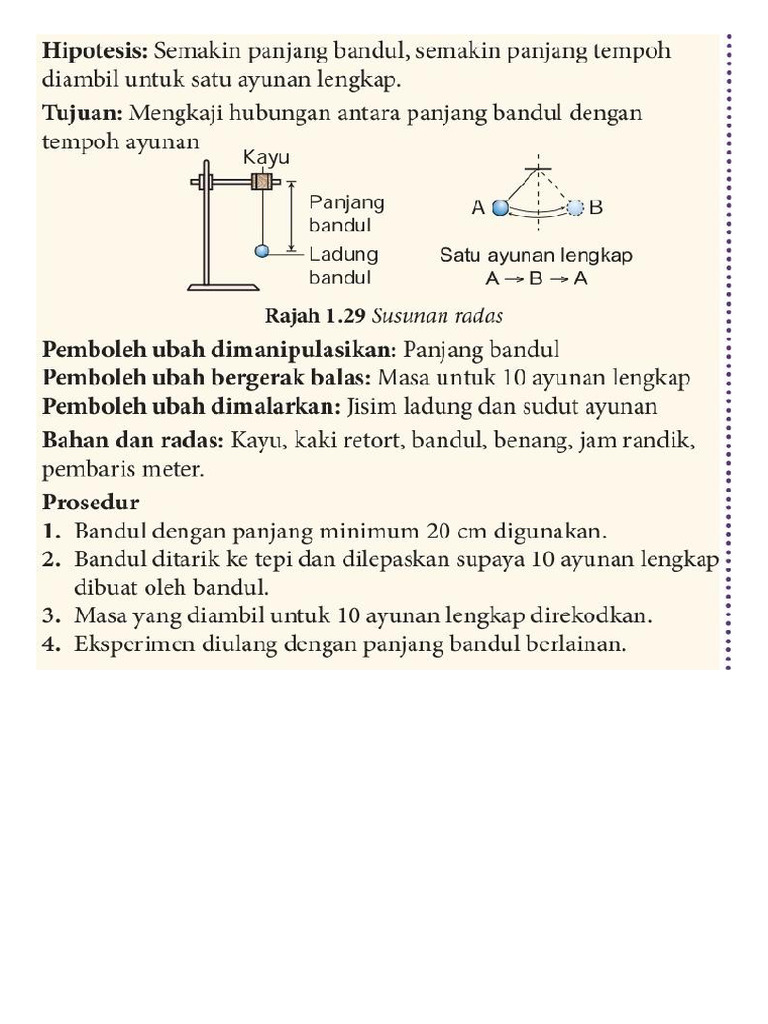 Eksperimen Bandul | PDF