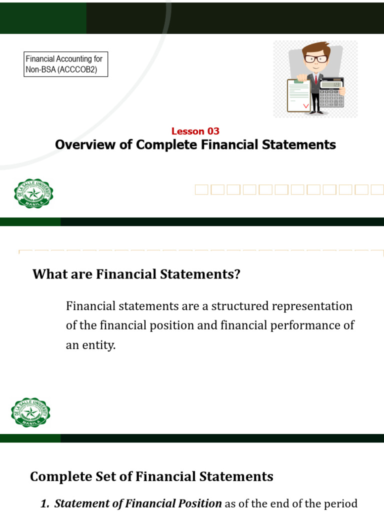 Overview of Financial Statements Explained | PDF | Balance Sheet ...