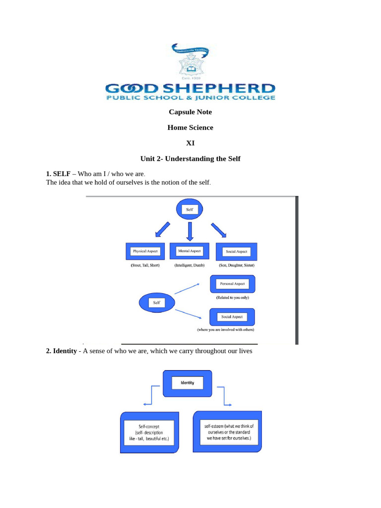 Chapter 2 Understanding The Self Capsule Note | PDF | Adolescence ...