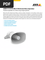 Datasheet Axis c1310 e MK II Network Horn Speaker en US 448820 | PDF ...