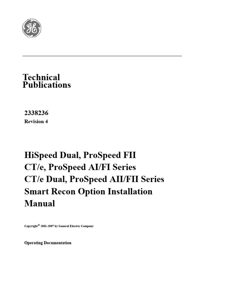 Technical Publications: GE Healthcare | PDF