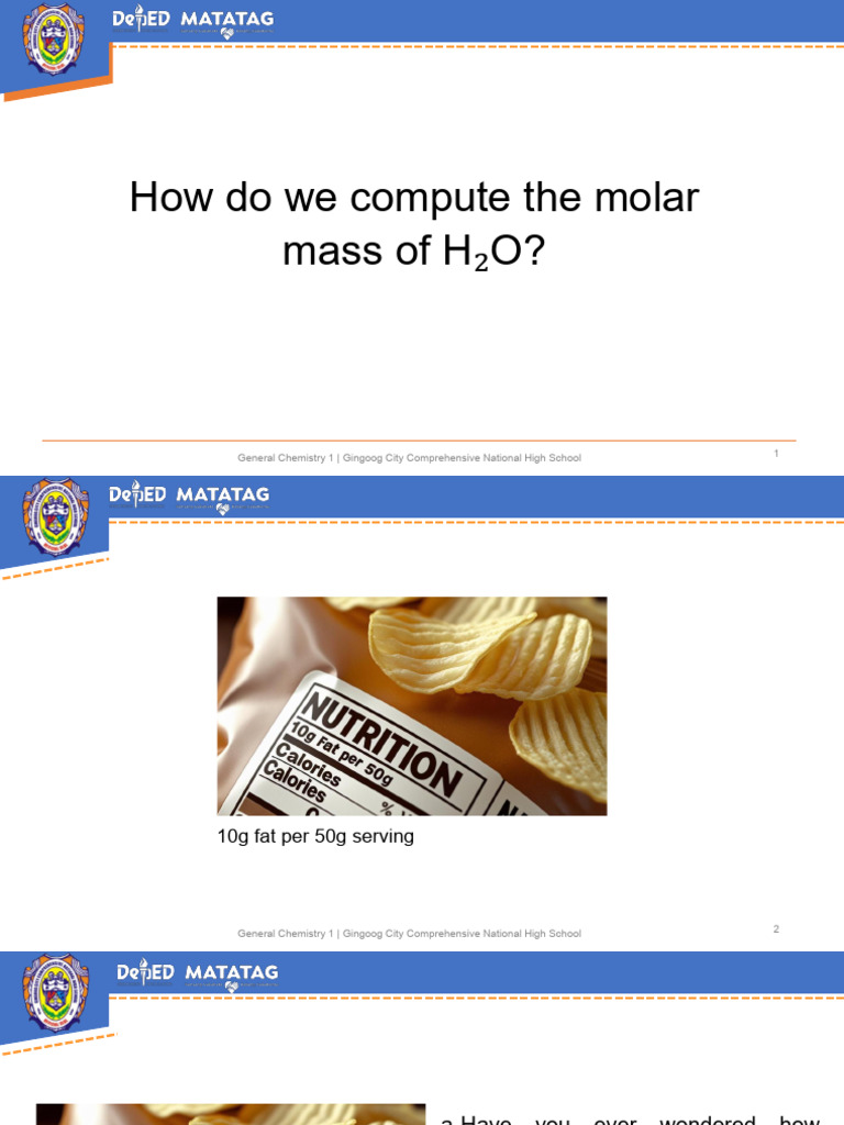 Gen Chem 1 Lecture Percent Composition | PDF | Chemical Substances | Urea