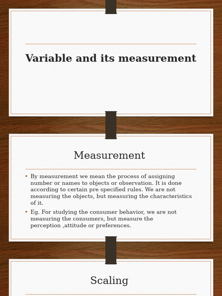 Understanding Measurement and Scaling Techniques | PDF | Level Of ...
