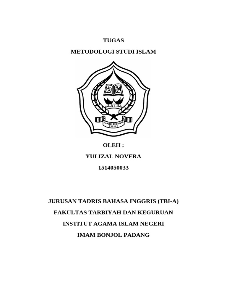 Tugas Metodologi Studi Islam | PDF