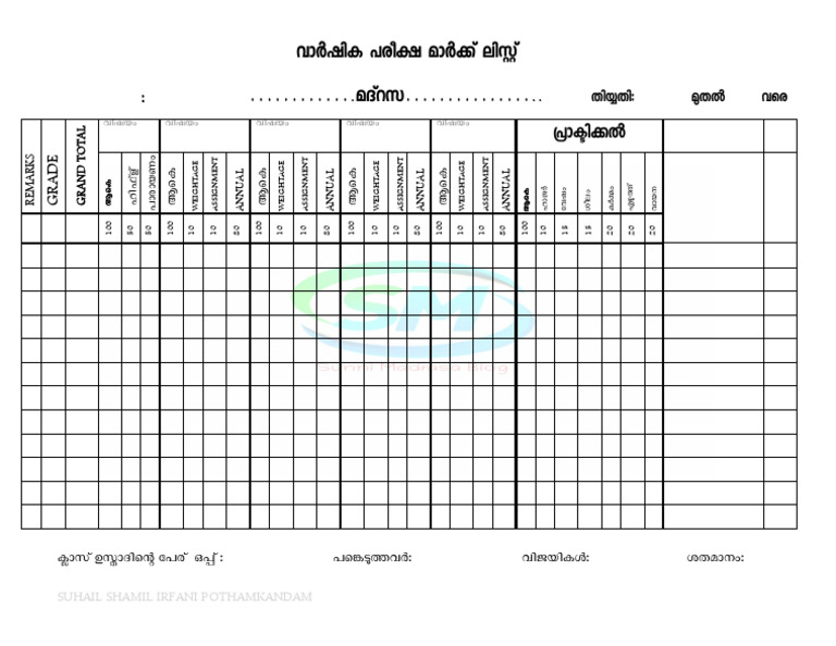 Mark List | PDF
