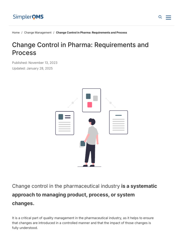 Change Control in Pharma: Key Insights | PDF | Quality Management System