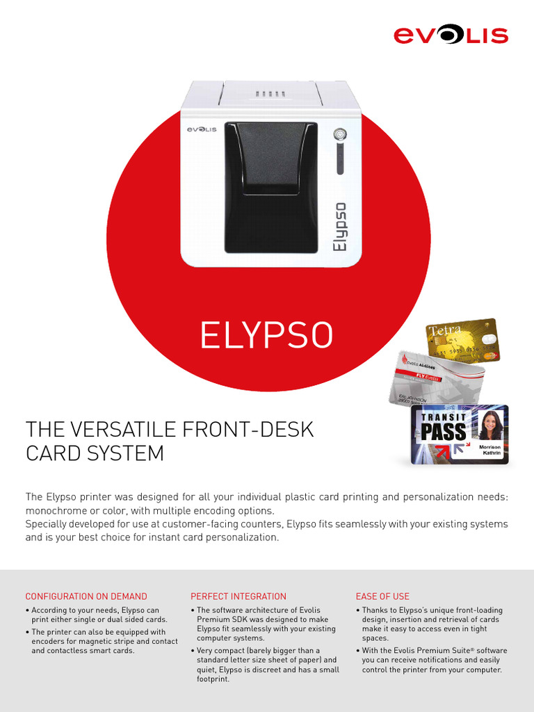 Elypso: Versatile Card Printing Solution | PDF | Printer (Computing ...