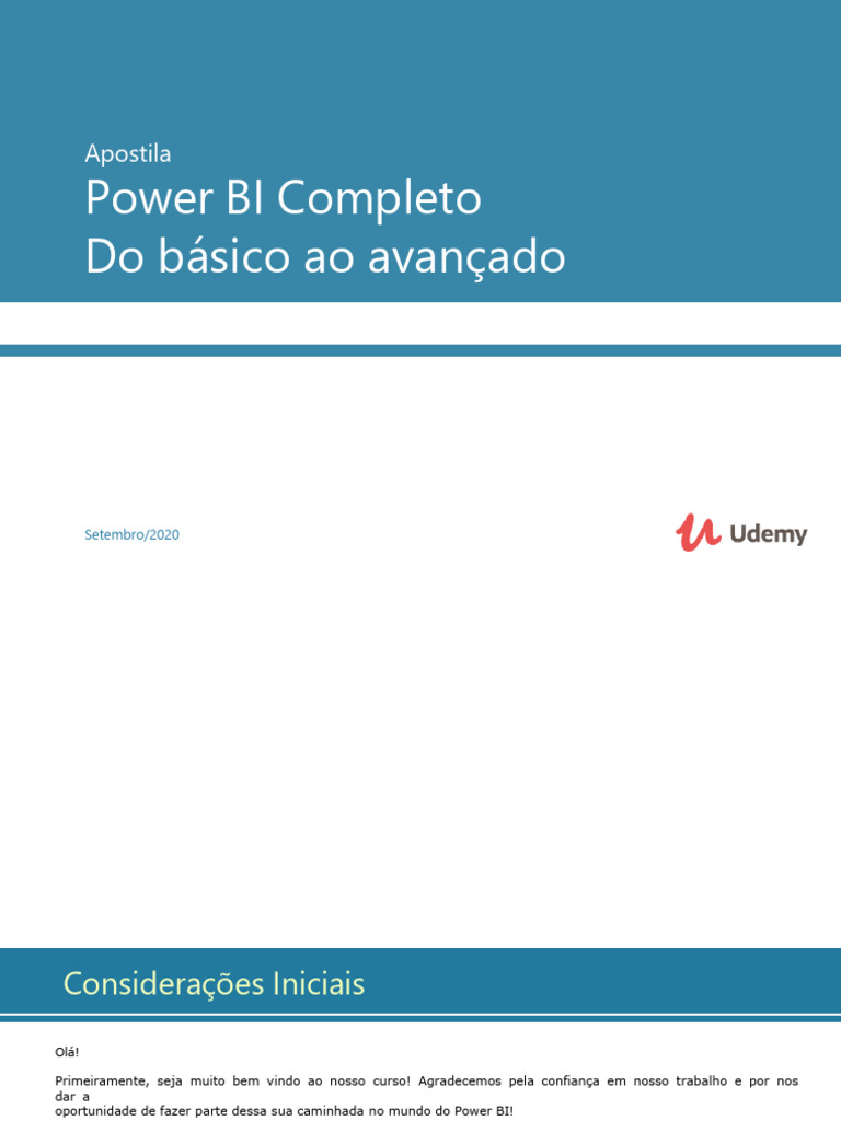 Apostila Power BI: Do Básico ao Avançado | PDF | Opção (finanças ...