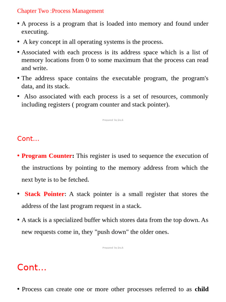 Chap 2 Process Managment | PDF | Thread (Computing) | Process (Computing)