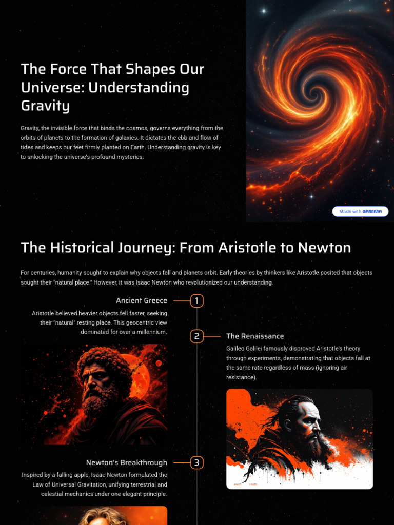 The Force That Shapes Our Universe Understanding Gravity | PDF ...