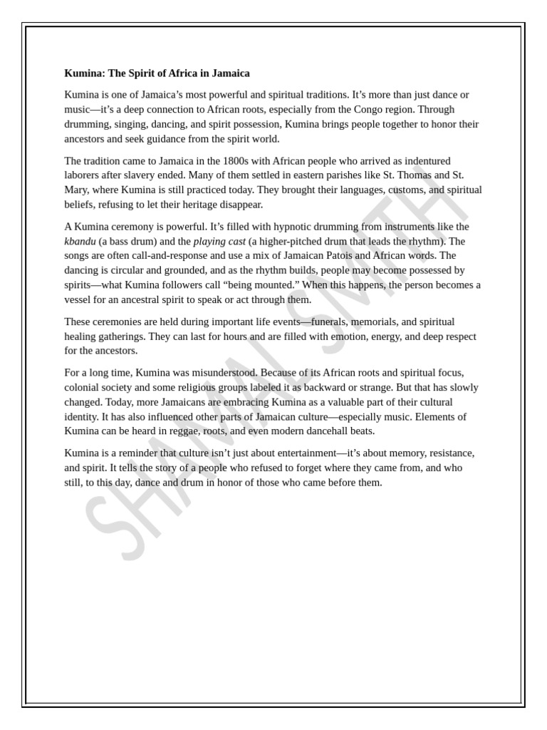 Kumina | PDF