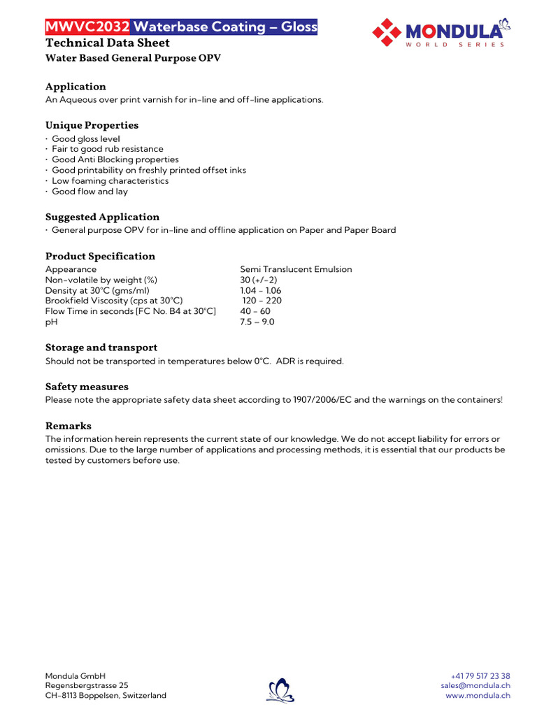 Tds Mws Vc2032 Gloss | PDF