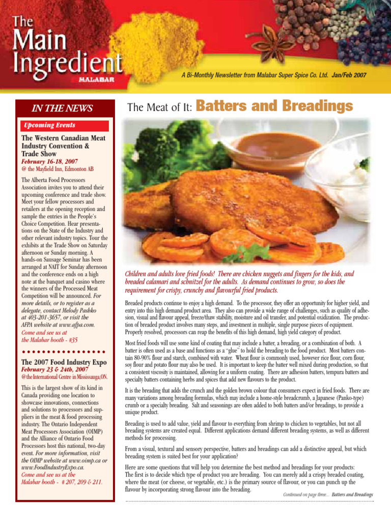 The Meat of It - Batters and Breadings | PDF | Batter (Cooking) | Breads