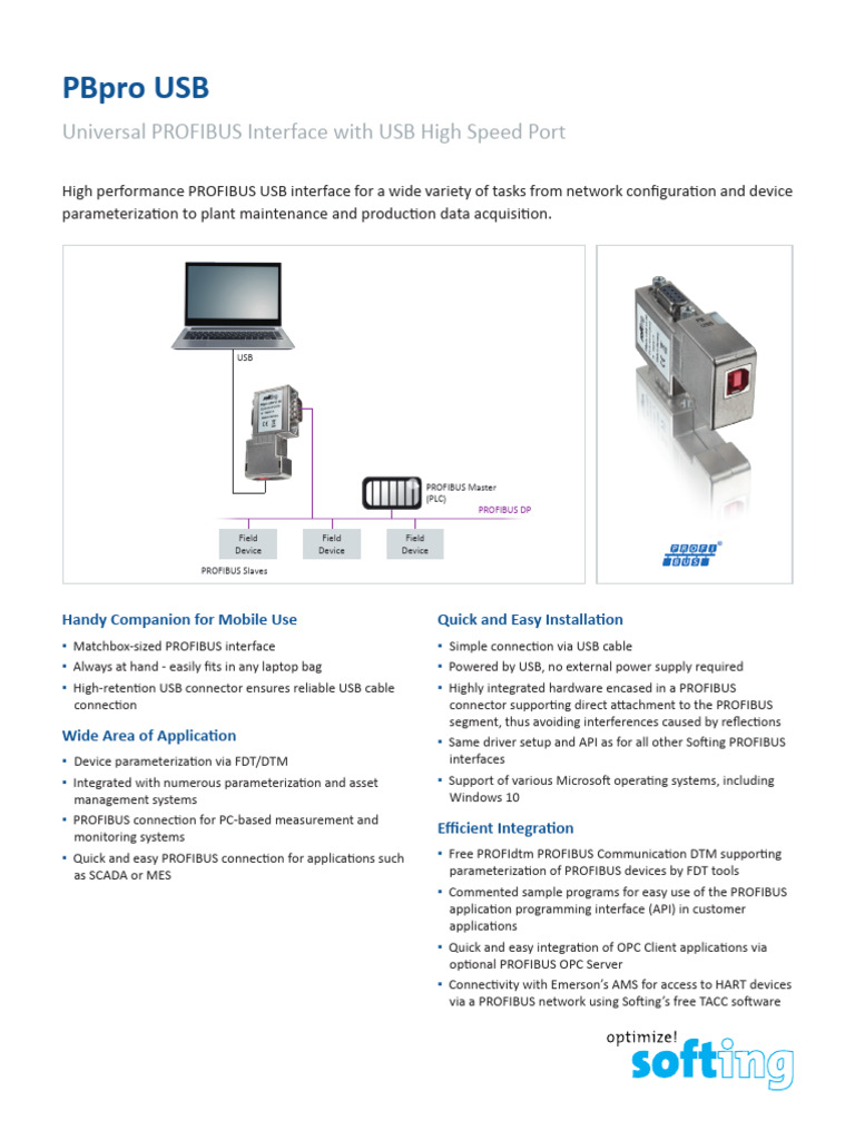 Data Sheet - PBproUSB | PDF | Usb | Computer Hardware