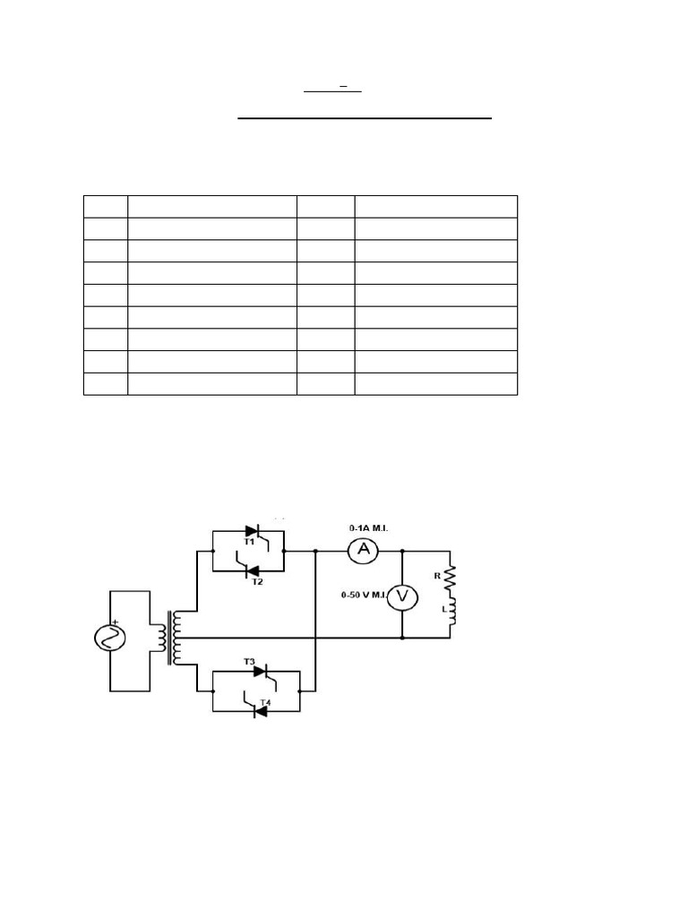 Cycle - II Experiment 1 - Single Phase Cycloconverter | PDF