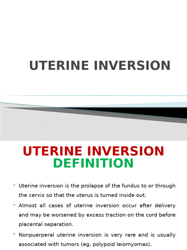 Uterine Inversion | PDF