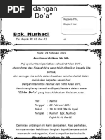 Undangan Acara Kirim Doa | PDF