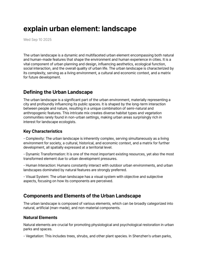 Urban Element - Landsca-204071635 | PDF | Landscape | Ecology