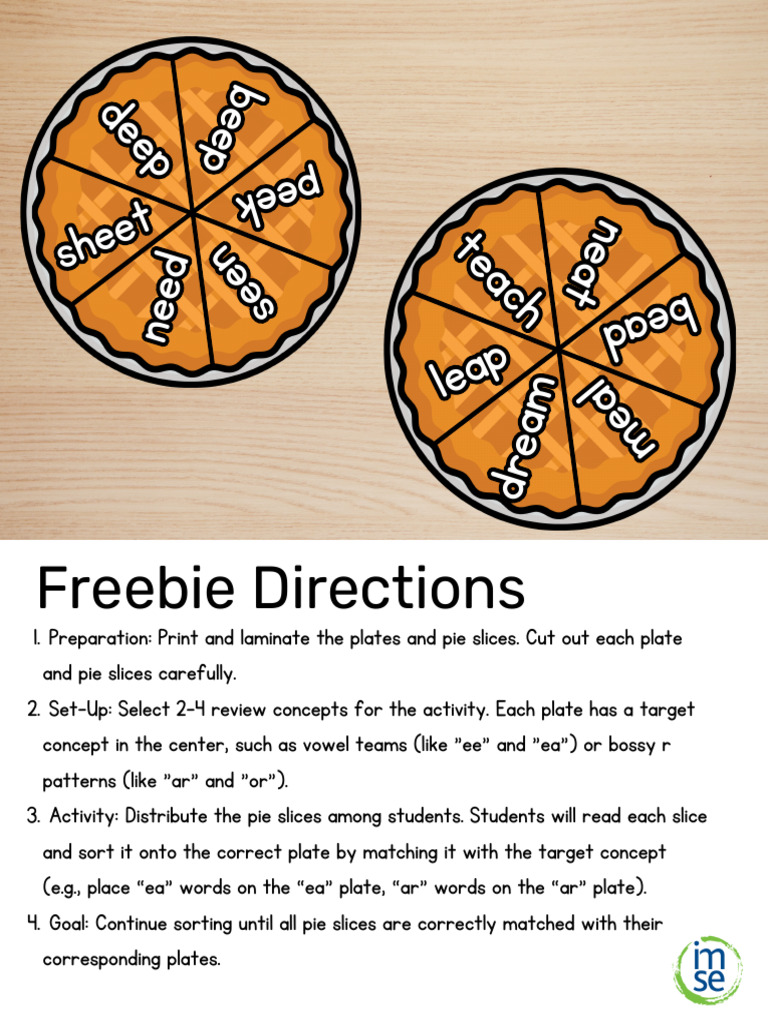 Fall Word Sort Pies Freebie | PDF | Phonetics