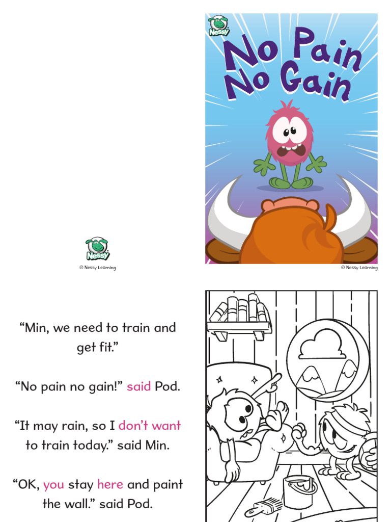17 Nessy Decodable Reading Book No Pain No Gain Usletter | PDF