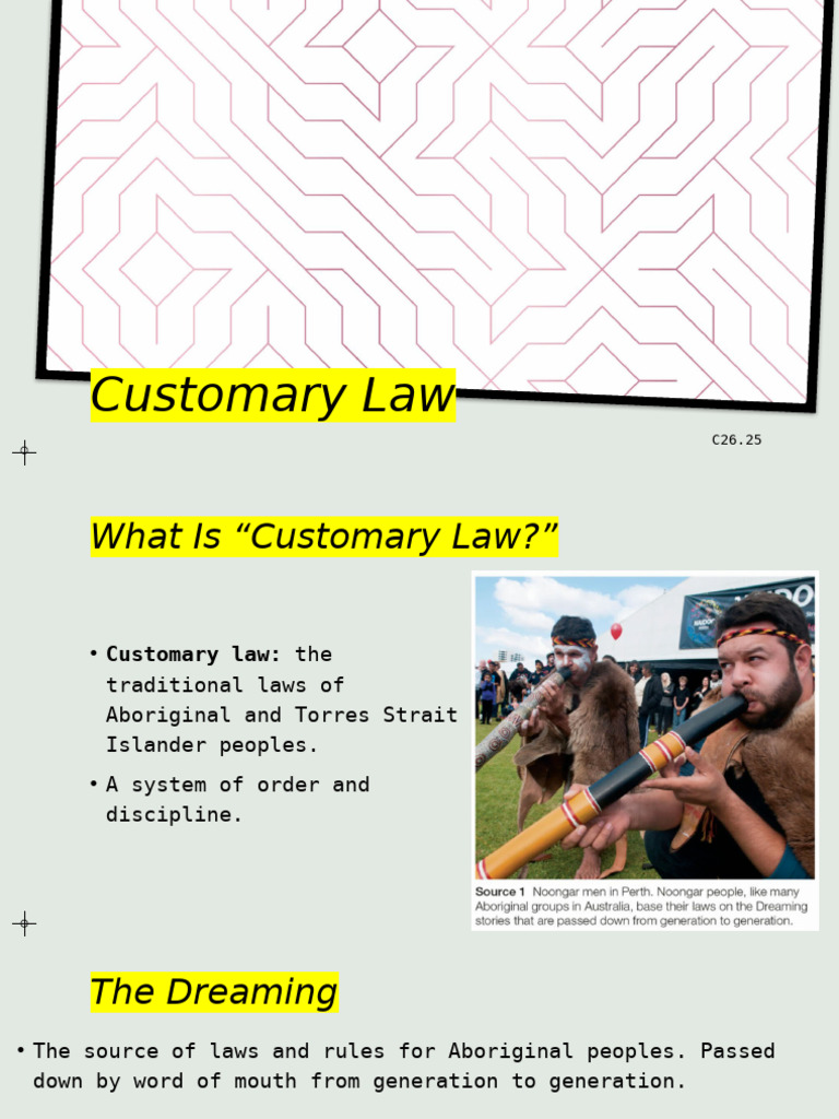 Understanding Aboriginal Customary Law | PDF