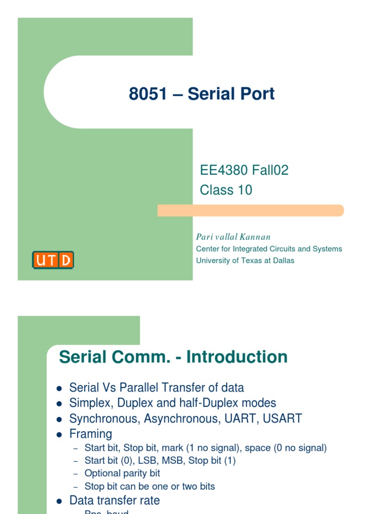 8051 Serial Port | PDF