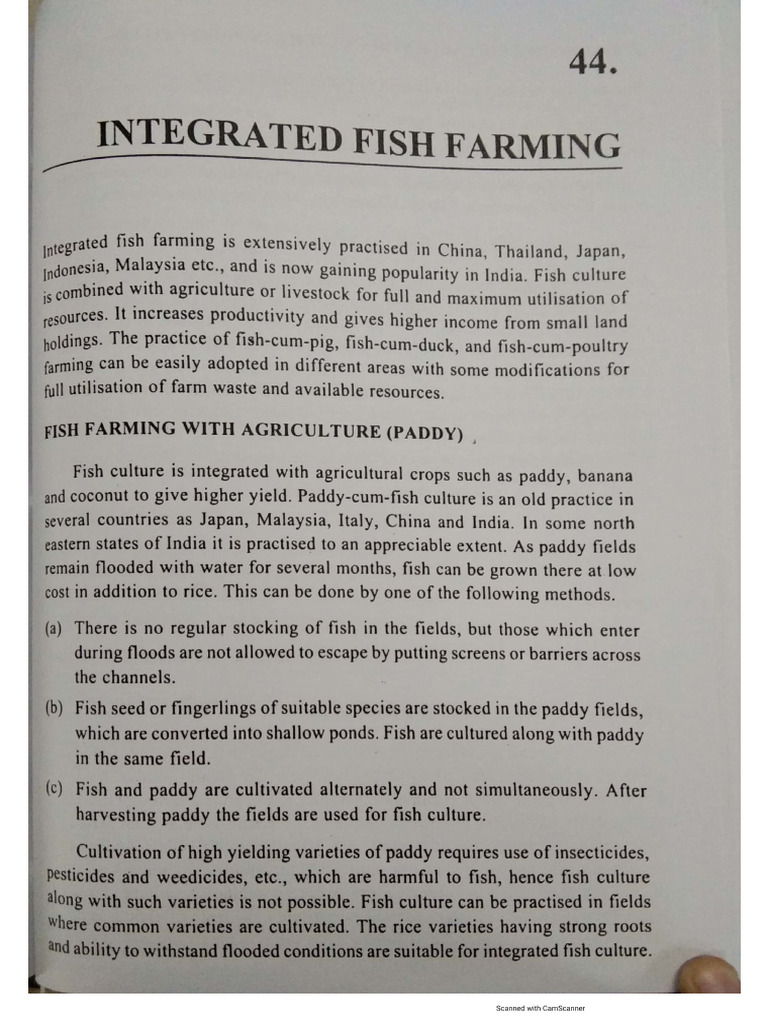 Integrated Fish Farming | PDF