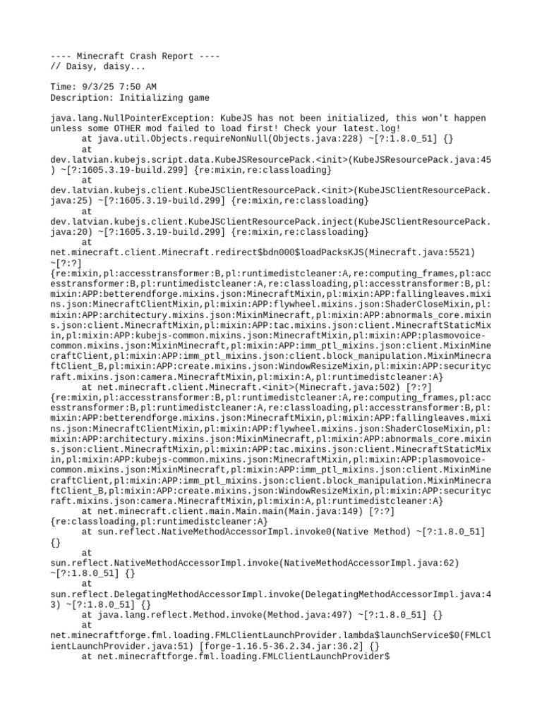 Crash 2025 09 03 - 07.50.27 Client | PDF | Java Virtual Machine | Computing