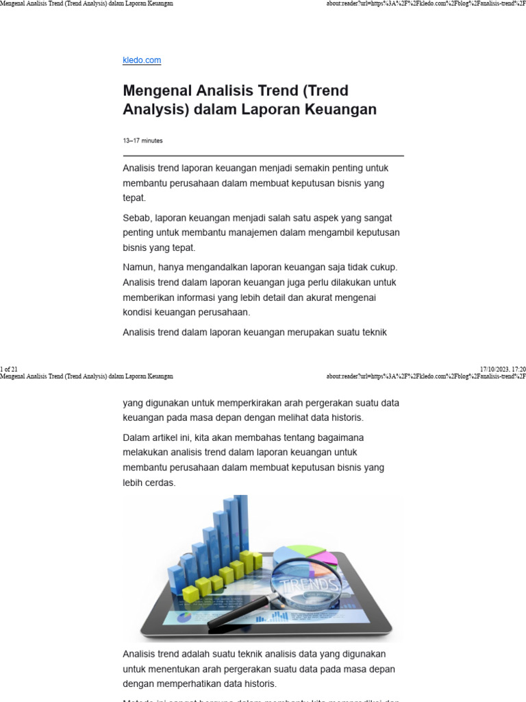 Mengenal Analisis Trend (Trend Analysis) Dalam Laporan Keuangan | PDF