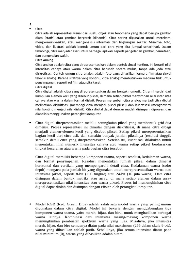Citra Digital: Grayscale dan RGB | PDF