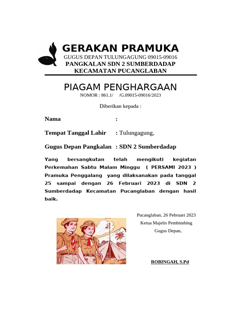 Piagam Persami 2023 | PDF