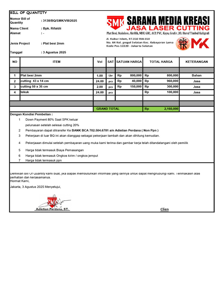 Plat Besi 2mm-1 | PDF