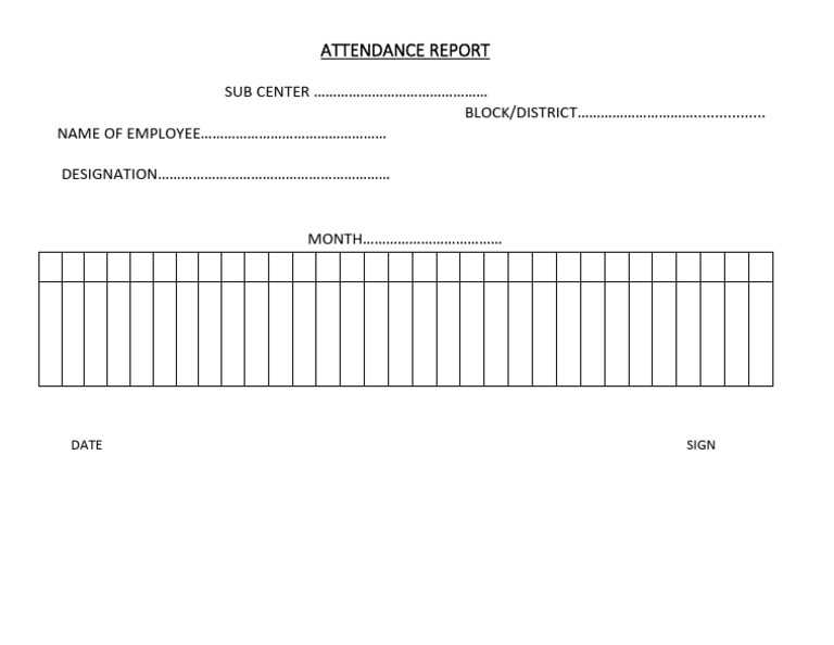 Attendance Reprt | PDF