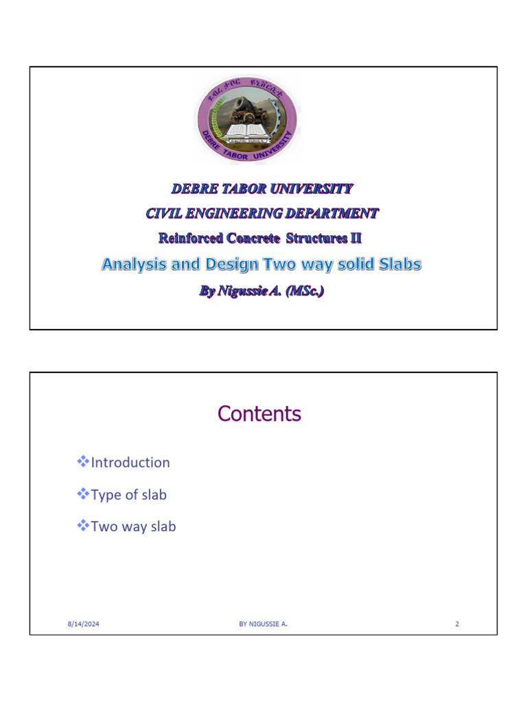 Two-Way Solid Slab Design Guide | PDF | Beam (Structure) | Reinforced ...