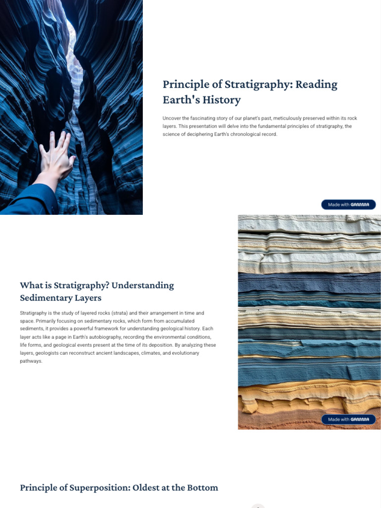 Principle of Stratigraphy Reading Earths History | PDF | Geology ...