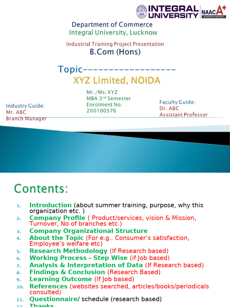 Format PPT B.com Itp | PDF