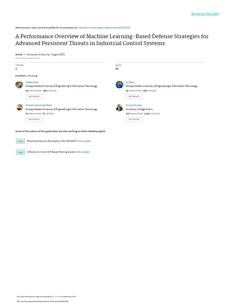 A Performance Overview of Machine Learning-Based Defense Strategies For Advanced Persistent ...