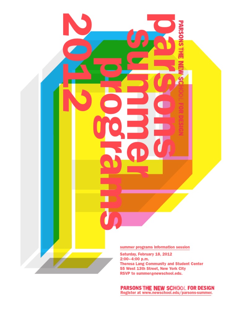 Parsons Summer Programs 2012 Final | PDF | Graphic Design | Graduate School