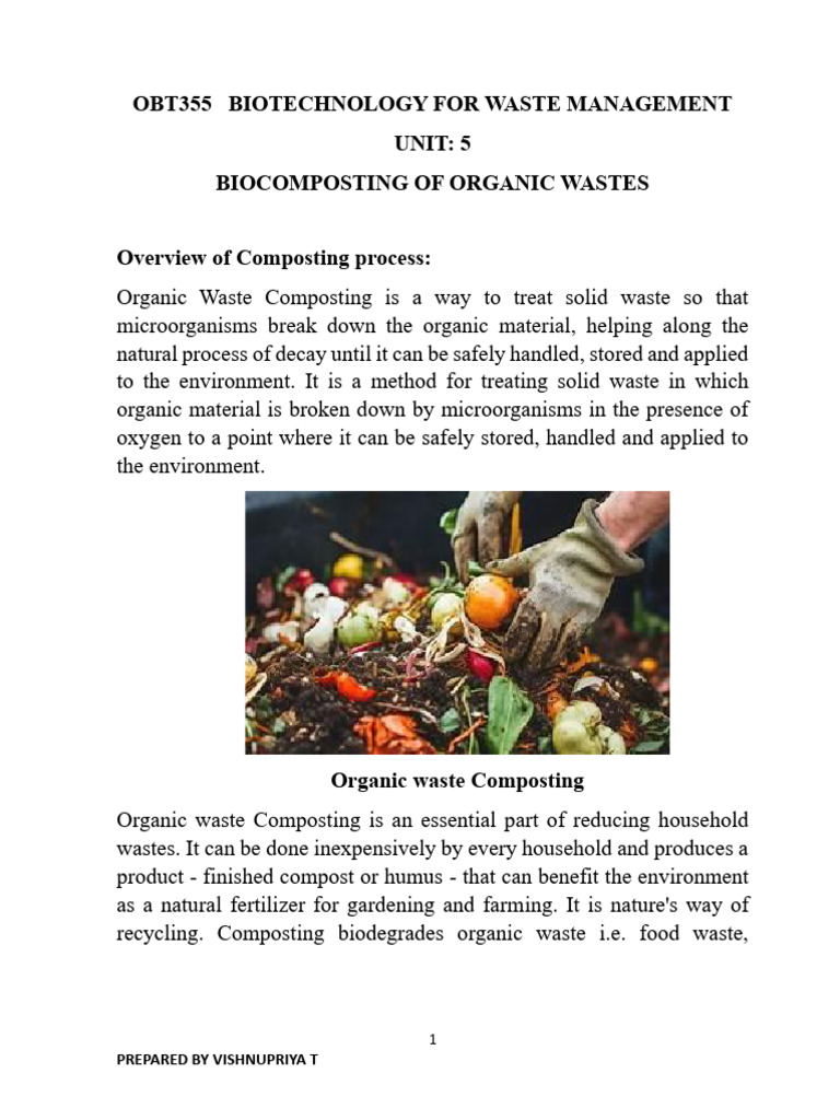 BFWM - Unit 5 | PDF | Soil | Compost