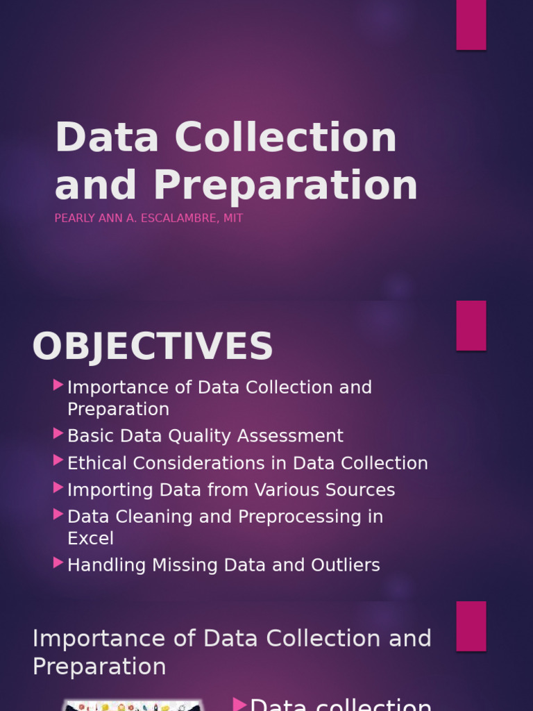 Data Collection and Preparation | PDF | Microsoft Excel | Data