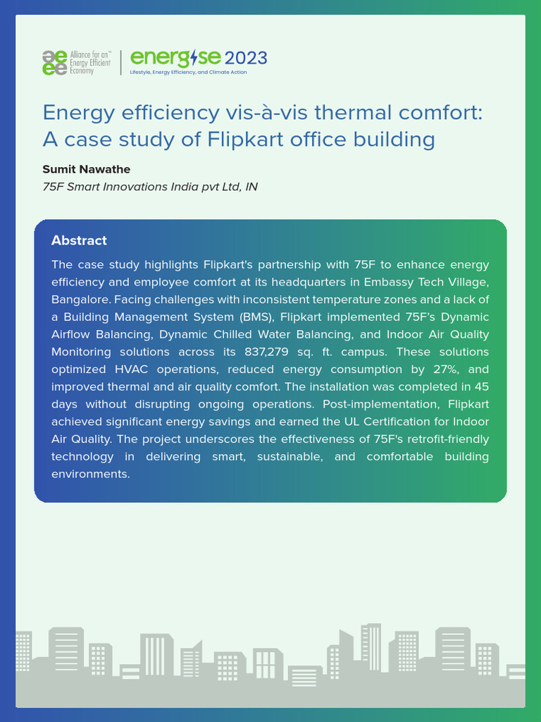 Flipkart's Energy Efficiency Case Study | PDF | Energy Conservation ...