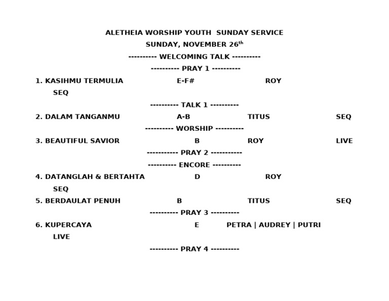 Soft Launching Setlist | PDF