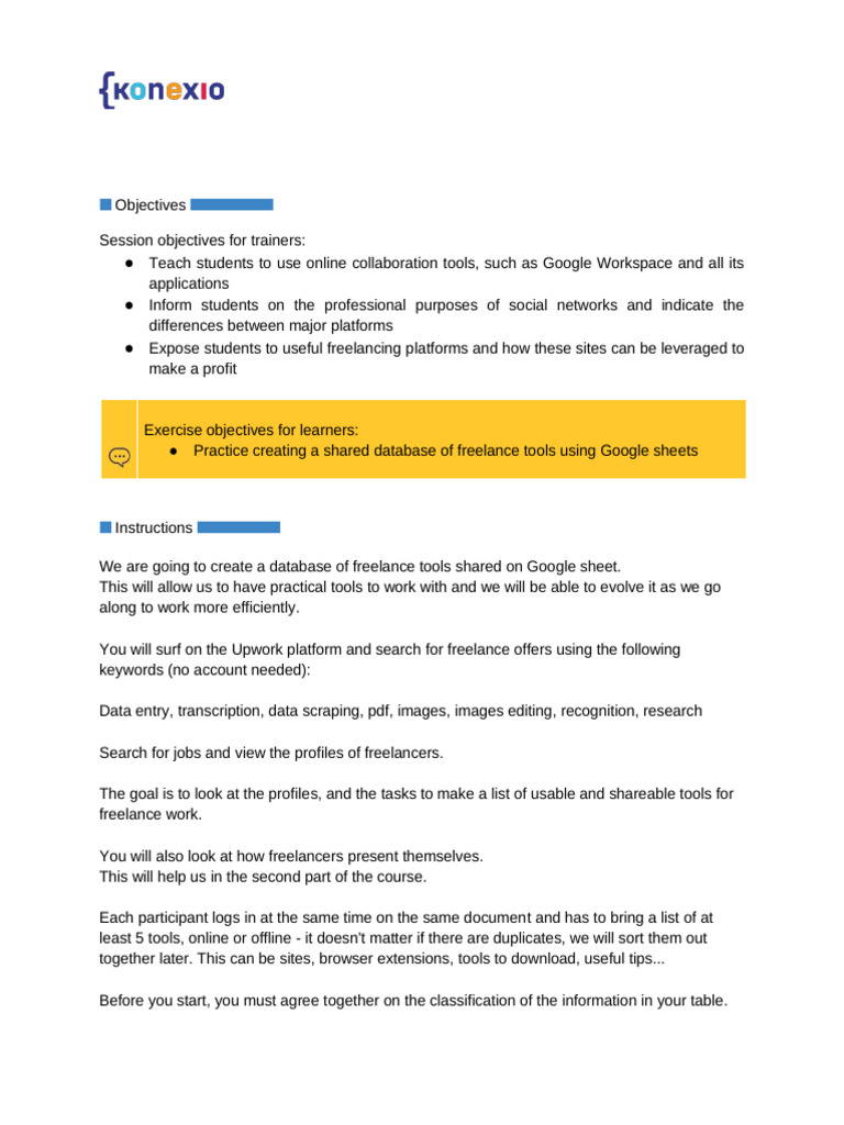Freelance Tools Database Creation Guide | PDF