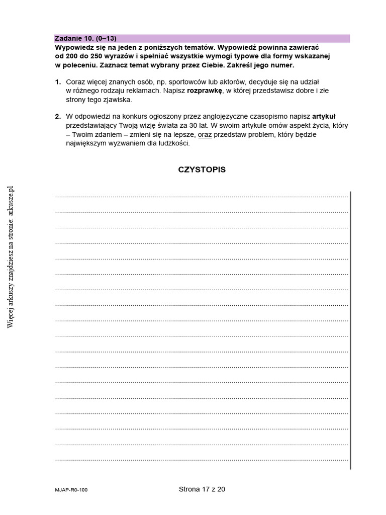 Jezyk Angielski 2023 Maj Matura Rozszerzona (1) Removed | PDF