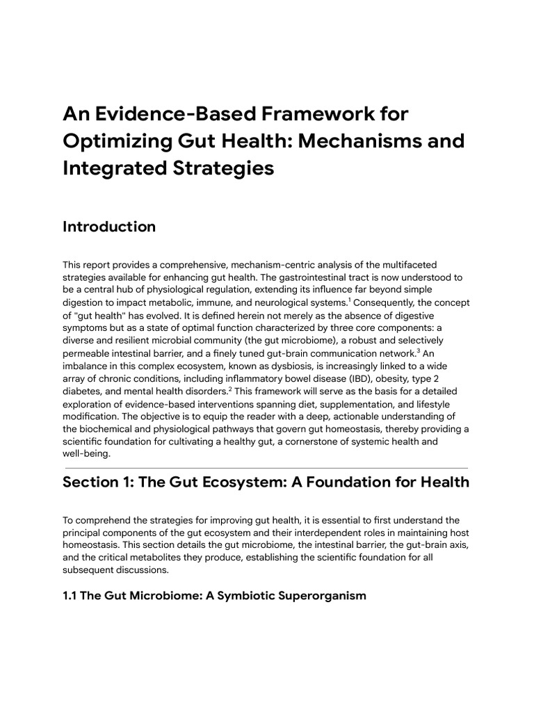 Gut Health | PDF | Gastrointestinal Tract | Digestion