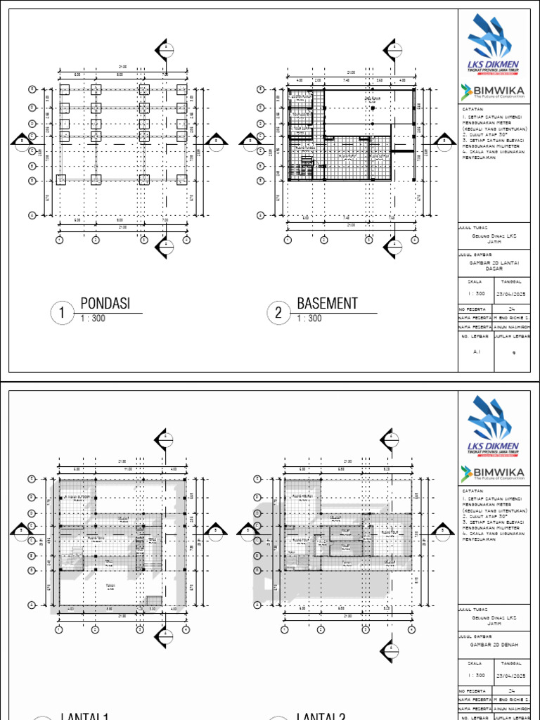 Modul E - 2d Drawing Lks - 24 | PDF | Structural Engineering