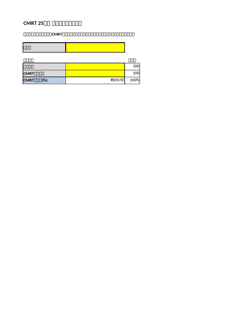 CMRT Management Sheet | PDF