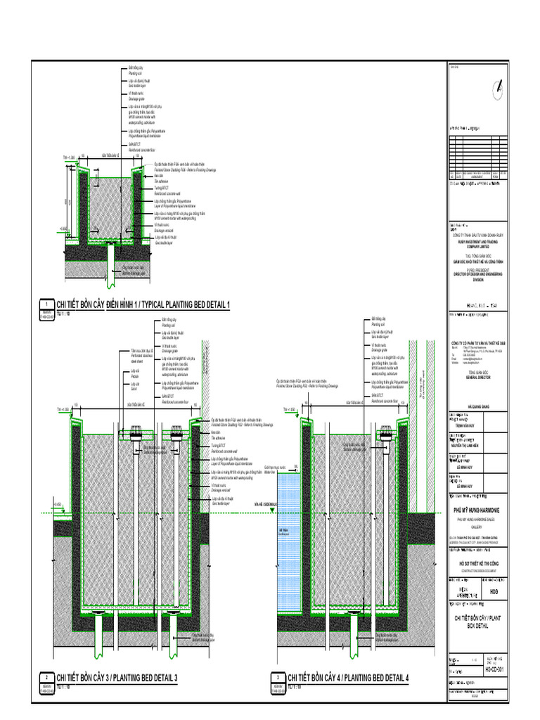 Free Download Detailed CAD Drawing of A Concrete Planter Box-Layout1 | PDF