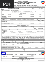 Application Form Unified Multi-Purpose Id (Umid) Card | PDF | Identity ...
