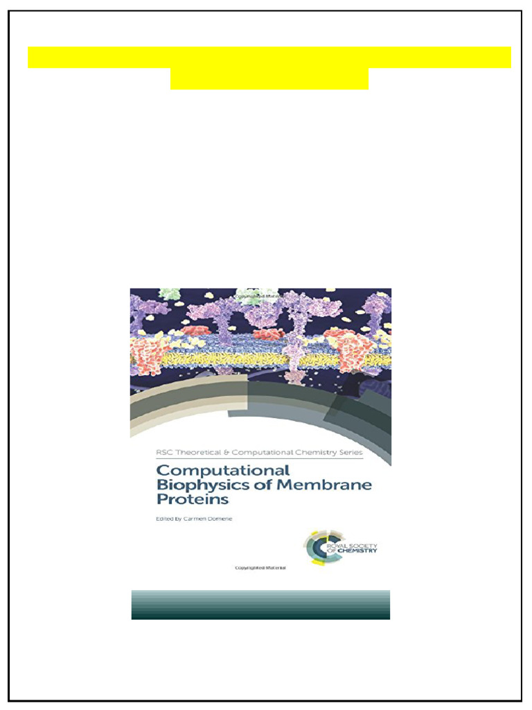 Computational Biophysics of Membrane Proteins Carmen Domene online version | PDF | Cell Membrane ...